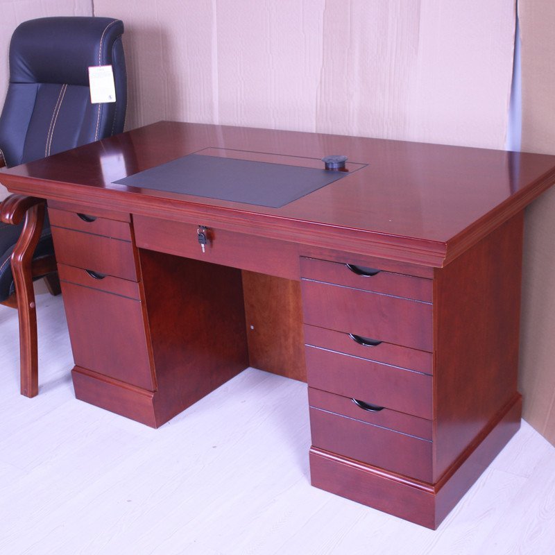 倍豪 贴木皮办公桌 贴皮电脑桌 红胡桃贴皮办公桌 1600*800*750mm（环保认证过期）_主管桌_桌台_办公家具_一线达通-阳光采购 ...