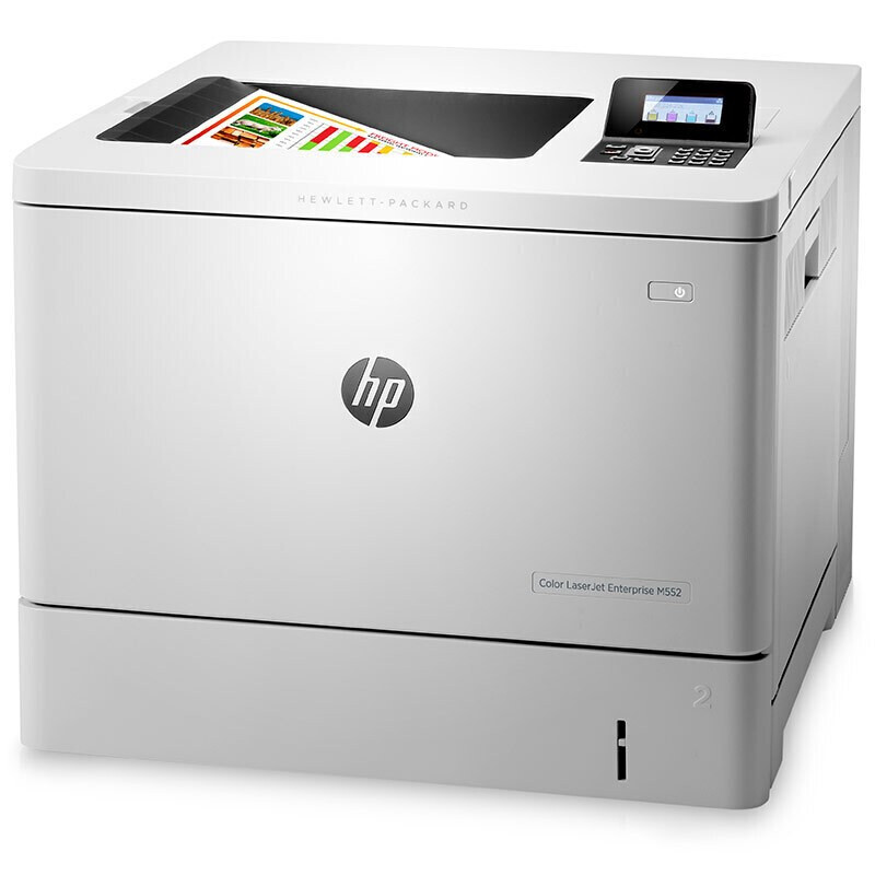 惠普（HP）Color LaserJet Enterprise M552dn A4幅面彩色激光打印机 有线连接打印 33页/分钟 支持自动双面 ...